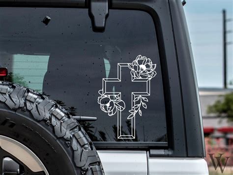 Cross Decal Faith Decal God Decal Religion Decal Jesus Decal