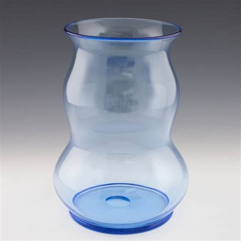 Scarce Czech Art Deco Electric Blue Vase C1940