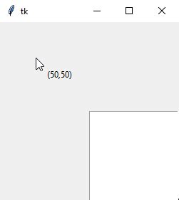 Python Tkinter Mouse Position Bind Return Wrong Position Stack Overflow