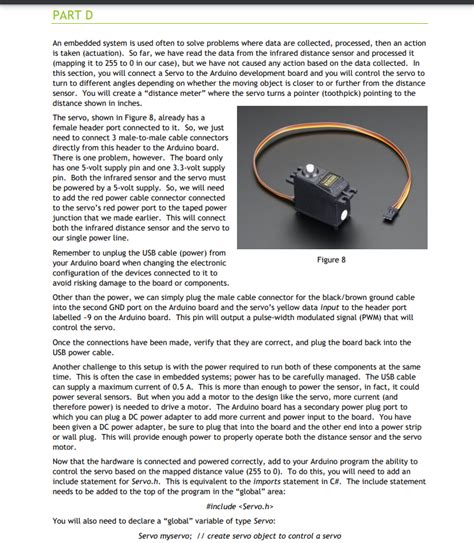 Solved In Order To Connect The Infrared Distance Sensor To