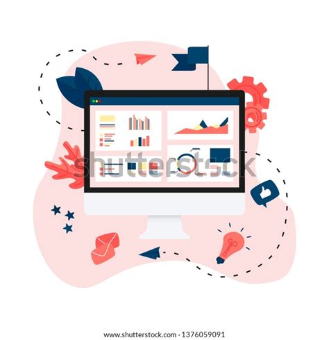Data Analysis Design Concept Graph Diagram Stock Vector Royalty Free