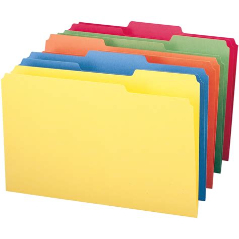 Smead Office Colored File Folder 1 3 Cut Tab Legal Size Assorted