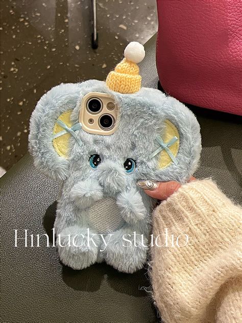 와글지글 아이폰 11 12 15 13 14 캐릭터 뽀글이 코끼리 그립거치대 러블리 프로 맥스 미니 케이스