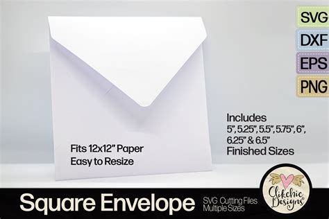 Square Envelope Svg Cutting File Template Design Cuts