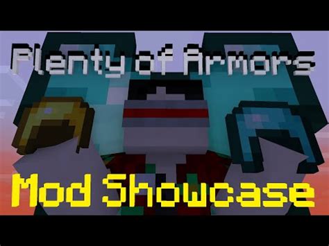 Minecraft Mod Showcase Plenty Of Armors Youtube