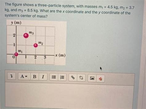 Solved The Figure Shows A Three Particle System With Masses M1 4