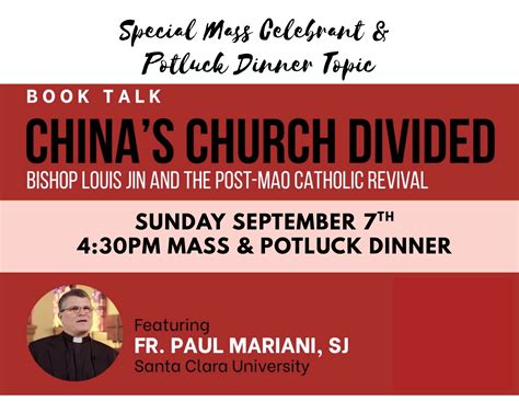 每週通訊 Weekly Bulletin 08242025 San Jose Chinese Catholic Mission