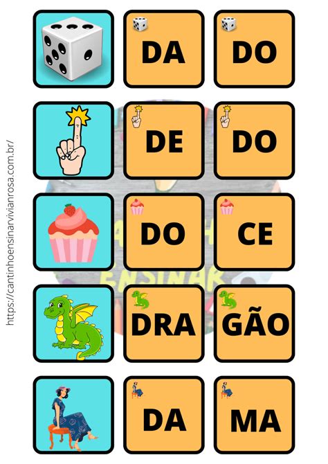 Decolando na Leitura Material para Alfabetização palavras dissílabas