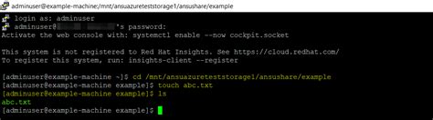 Linux Navigate To File Share Created By Terraform In Azure Stack