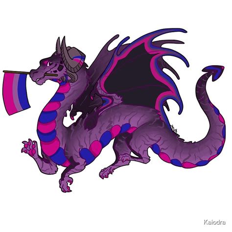 Bi Pride Western Dragon By Kaiodra Redbubble