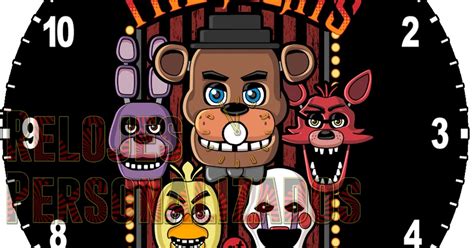 Relojes Murales Personalizados Diseños De Five Nights Freddys