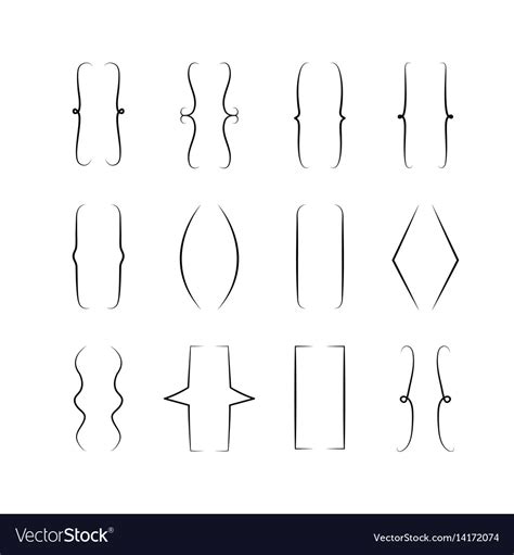 Braces Signs Curly Brackets Symbols Set Royalty Free Vector
