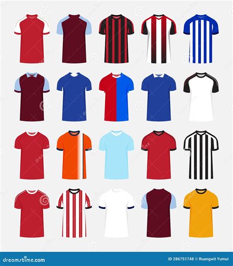 Icon Set Of Soccer Jersey Or Football Kit In 2023 And 2024 Template For