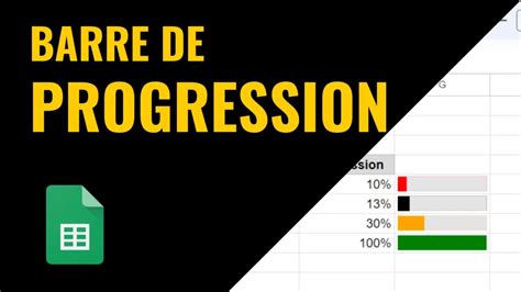 Faire Une Barre De Progression Dans Google Sheets Guide