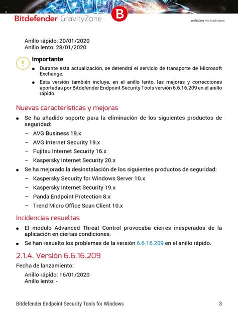 bitdefender endpoint security tools notas de la versión 5 pdf