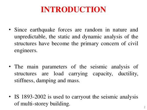 Seismic Analysis