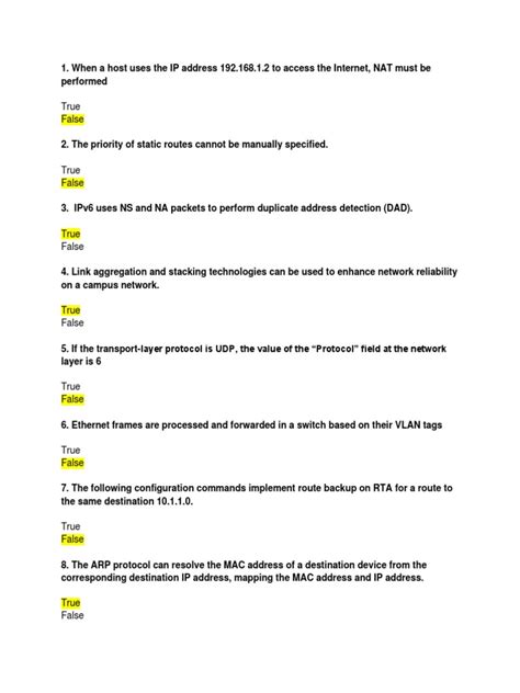 Hcia Datacom V10 V13 Pdf Network Switch Ip Address