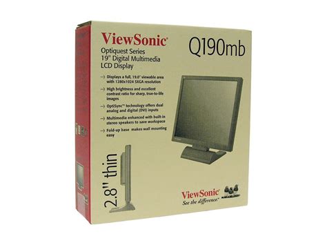 ViewSonic 19 Active Matrix TFT LCD SXGA LCD Monitor 25 Ms 1280 X 1024