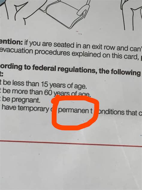 Typing Error In The Security Instructions Of My Plane Rmildlyinfuriating