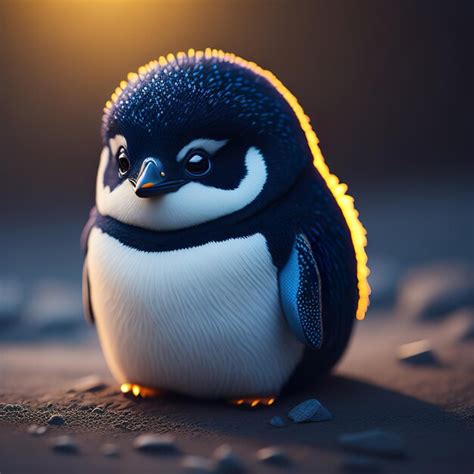 Premium Ai Image A Penguin With A Black Nose And Blue Eyes Is