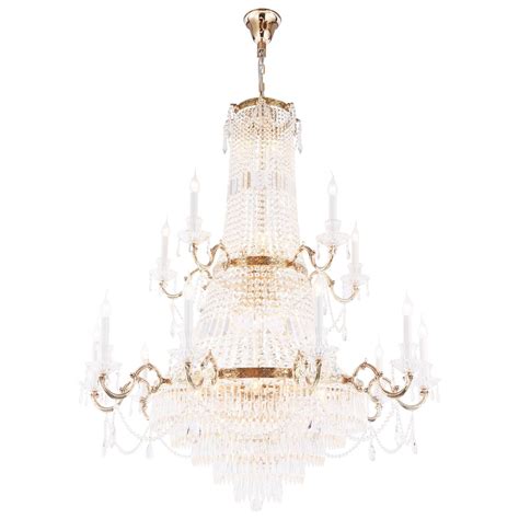 Люстра подвесная с кристаллами золото Royal Classic DIA890-PL-42-G ...