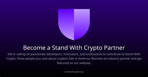 become a stand with crypto partner stand with crypto