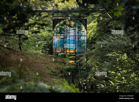 Sunlight On Cathedral A Large Hanging Stained Glass Window By Aritist Kevin Atherton Part Of