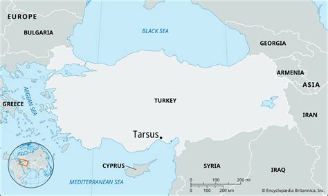 Tarsus Turkey Map Facts Britannica