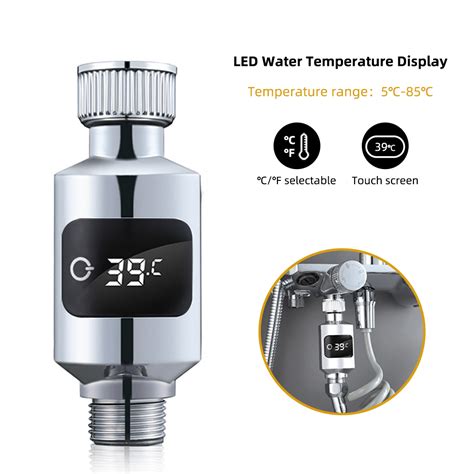 家用 Led 顯示沐浴溫度計淋浴龍頭水溫計熱水浴缸水溫監測器電力 蝦皮購物
