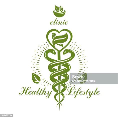 Caduceus 개념적 상징 박격포 및 방 앗 공이 사용 하 여 만든 벡터 웰빙과 조화는 유입니다 대체 의학 개념 Phytotherapy입니다 0명에 대한 스톡 벡터 아트