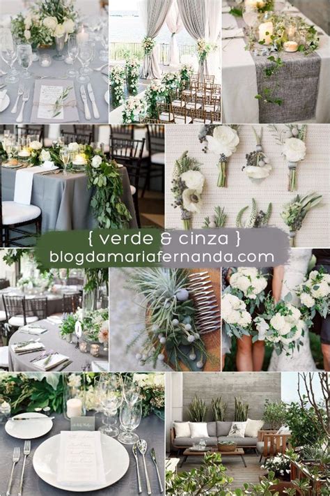 Decoração De Casamento Paleta De Cores Verde E Cinza Blog De