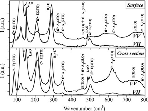 Polarized Raman Spectra Of Ptolao Films Recorded In Parallel And