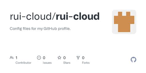 GitHub Rui Cloud Rui Cloud Config Files For My GitHub Profile
