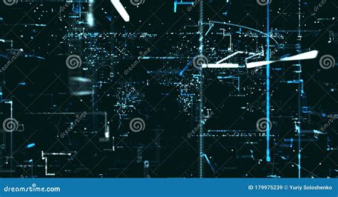 Abstract Digital Network Data Background 3d Rendering Stock Illustration Illustration Of