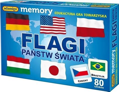 ADAMIGO MEMORY Gra Pamięciowa FLAGI PAŃSTW ŚWIATA 8938802691
