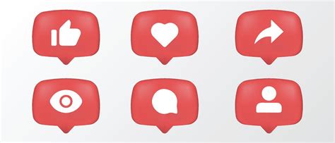 3d Social Media Notification Symbol Icon Pack 13383515 Vector Art At