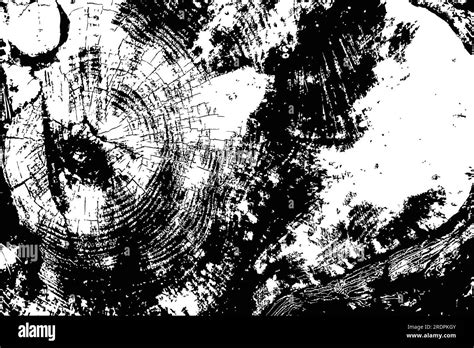 Grunge Tree Stump Structure Of Wavy Rings And Cracks Wood Background