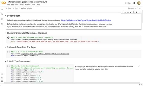 Stable Diffusion Dreambooth Colab Guide Joepenna Train Models On