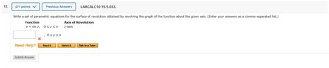 Solved 0 1 Points Previous Answers Larcalc10 15 5 033 Write