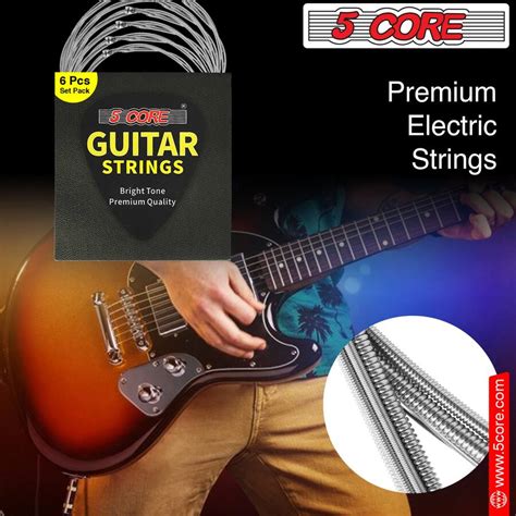 5 Core Electric Guitar Strings For 6 String Guitars Nickel Plated Steel