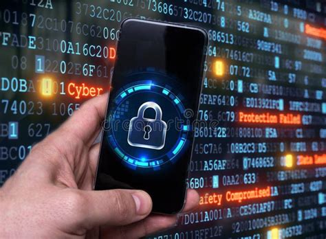Hacking Mobile Devices By Hackers Data Protection In The Cloud Stock Photo Image Of Digital