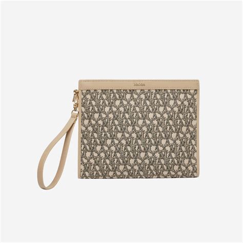막스마라 코튼 미디움 클러치백 브론즈 Max Mara KREAM
