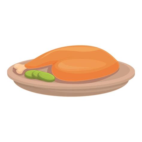 Grill Chicken Icon Cartoon Vector Caribbean Food 14358018 Vector Art