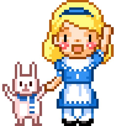 Alice In Wonderland Pixel Art  Wiffle