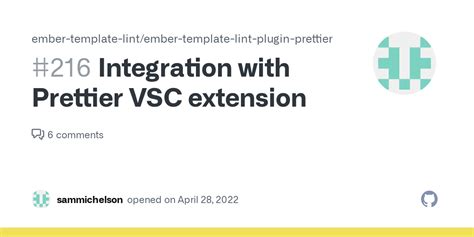 Integration With Prettier Vsc Extension · Issue 216 · Ember Template