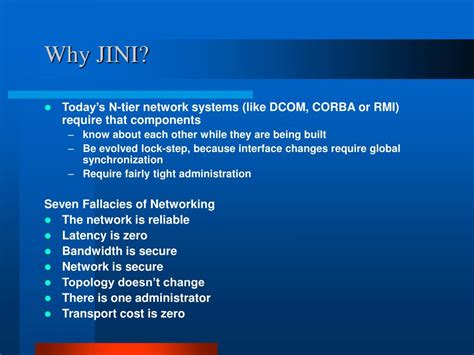 Ppt Distributed Systems With Jini Powerpoint Presentation Free