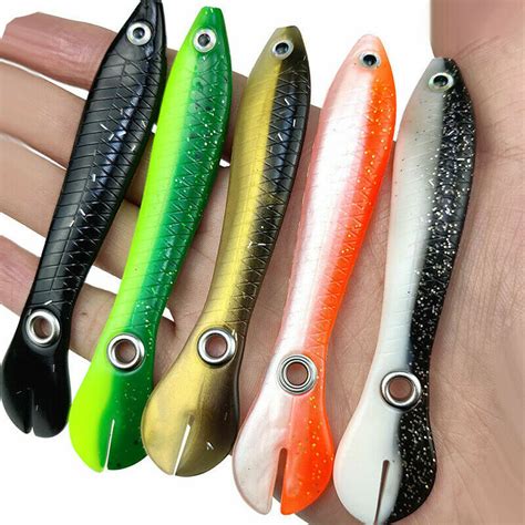 6pcs Pack Soft Fish Bait Fishing Lure Soft 10cm 6g Bass Tail Swimbait