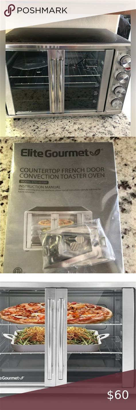 Elite Gourmet Countertop French Door Convection Toaster Oven Toaster