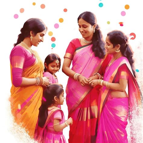 Premium Ai Image Teej Festival Illustration