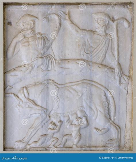 She Wolf Suckling The Twins Romulus And Remus Royalty Free Stock Image